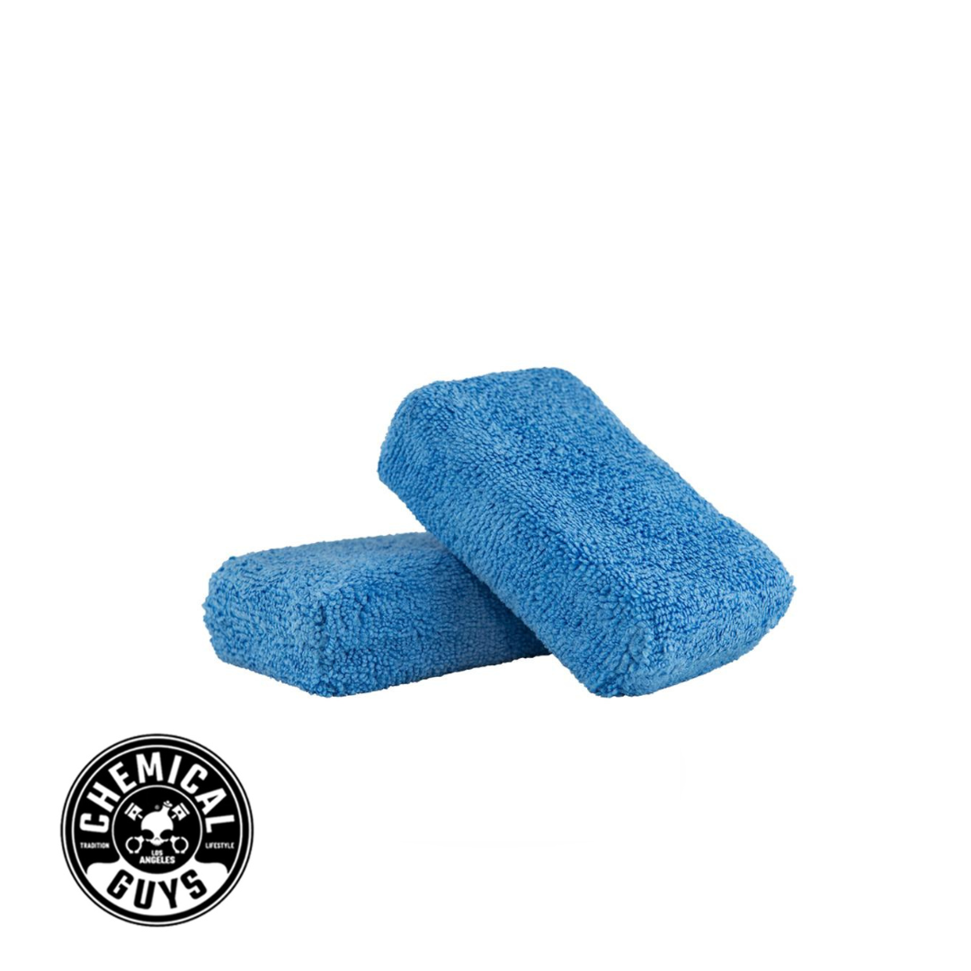 Chemical Guys Premium Grade Microfiber Applicators, Blue 2" x 4" x 6 ...
